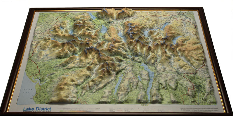 - 3D Relief Map Lake District, Limited Edition Prints at Fframia.com